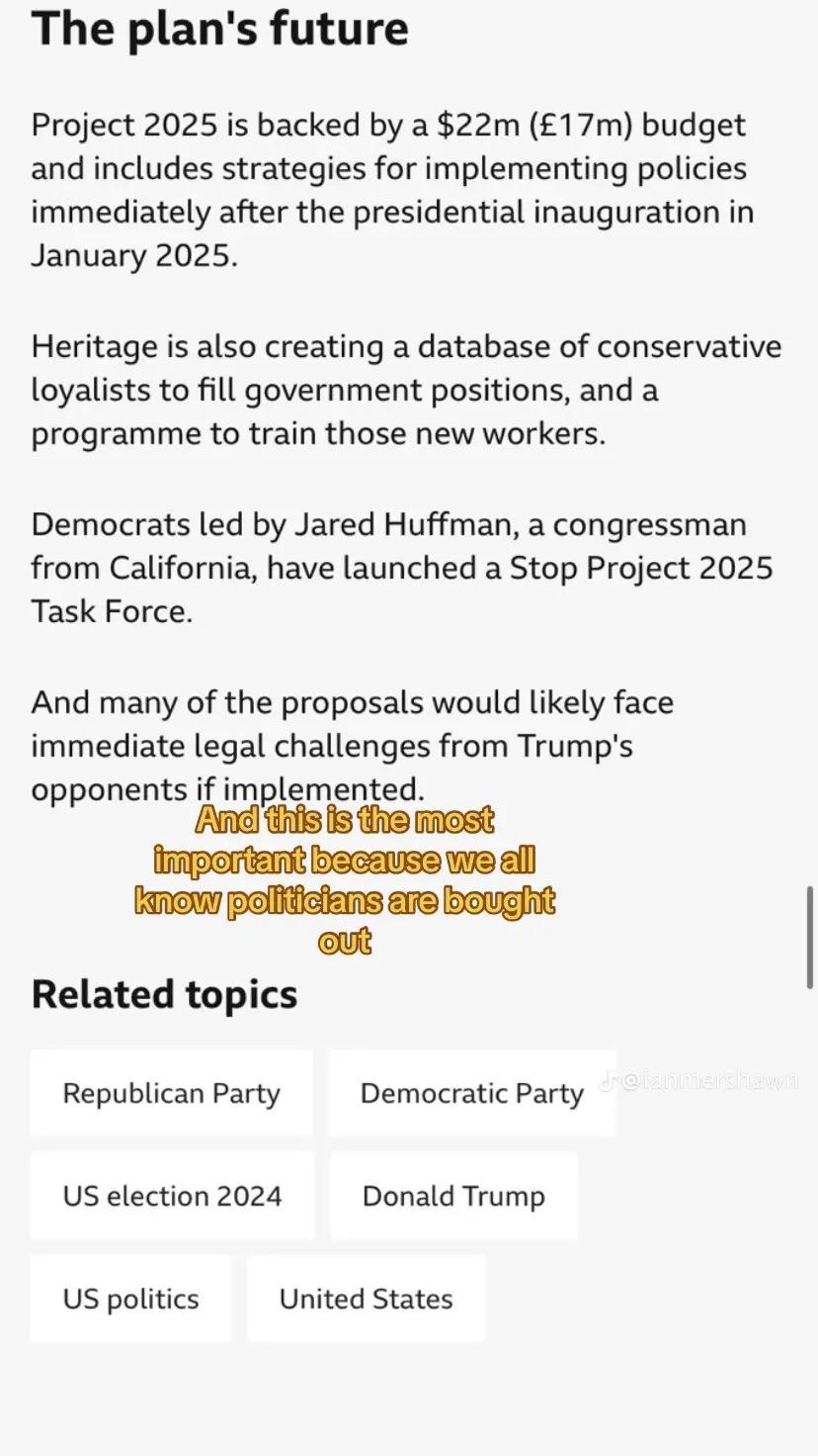 Can someone please explain to this guy why Project 2025 is a bad idea? | Scrolller