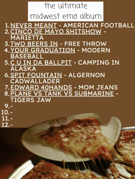 Constructing The Ultimate Midwest Emo Album Day 8 Yesterdays Winner