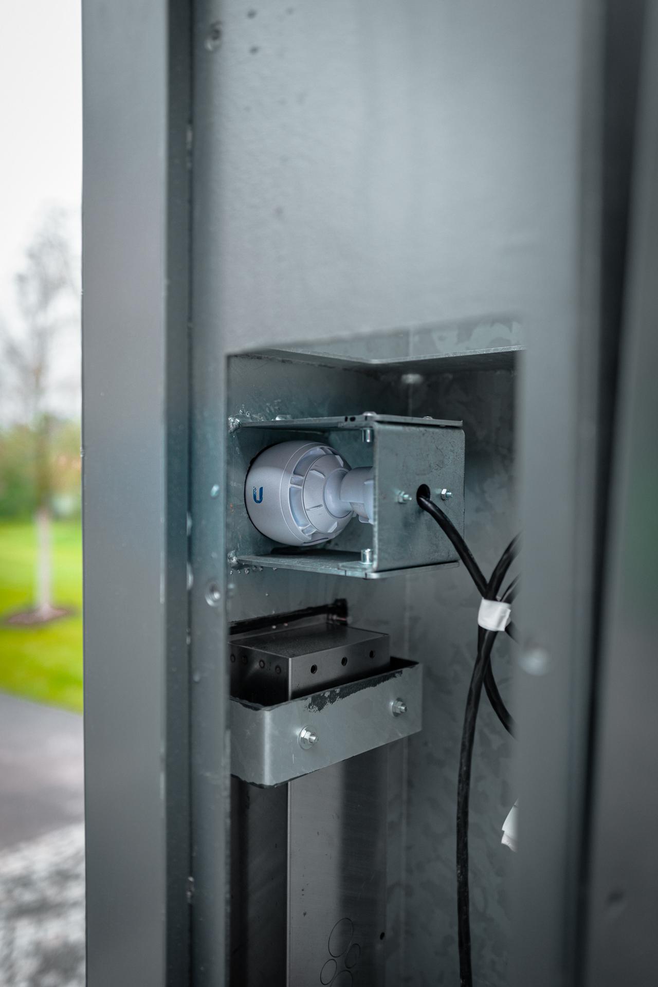 UniFi G4 Bullet integrated to a gate pillar | Scrolller