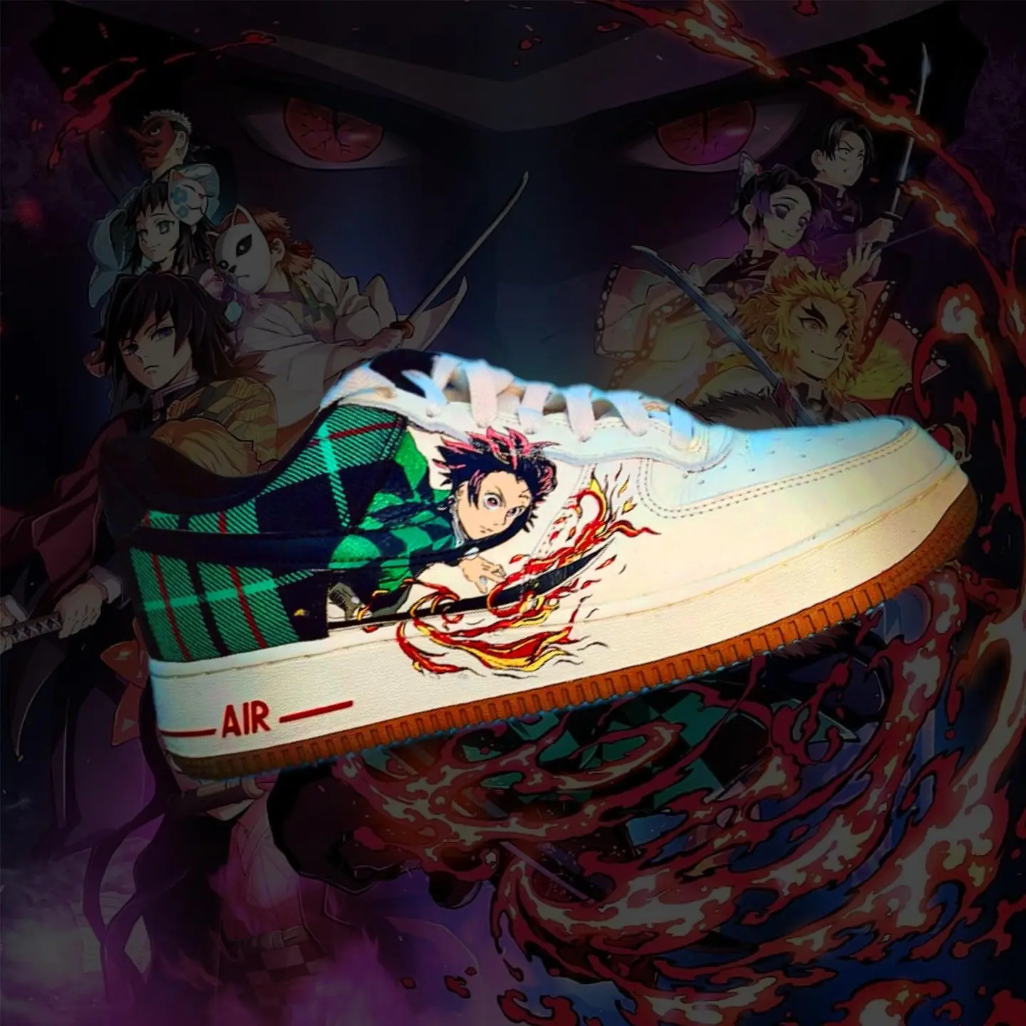 Custom demon slayer inspired kicks | Scrolller