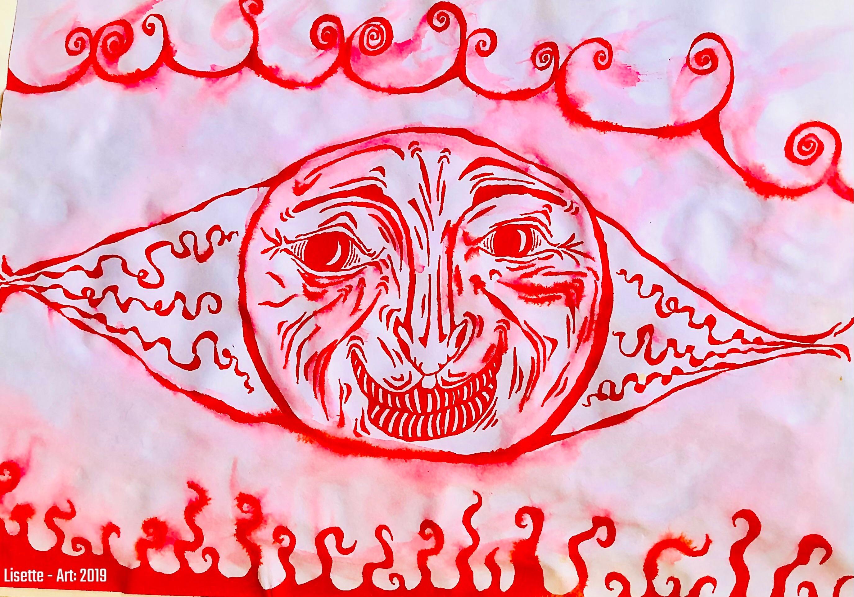 Discover more like Heavymind: Red Theme: The materials are mostly inkpen, Gelpencil and ...