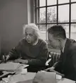Albert Einstein and J. Robert Oppenheimer in the 1930's. | Scrolller