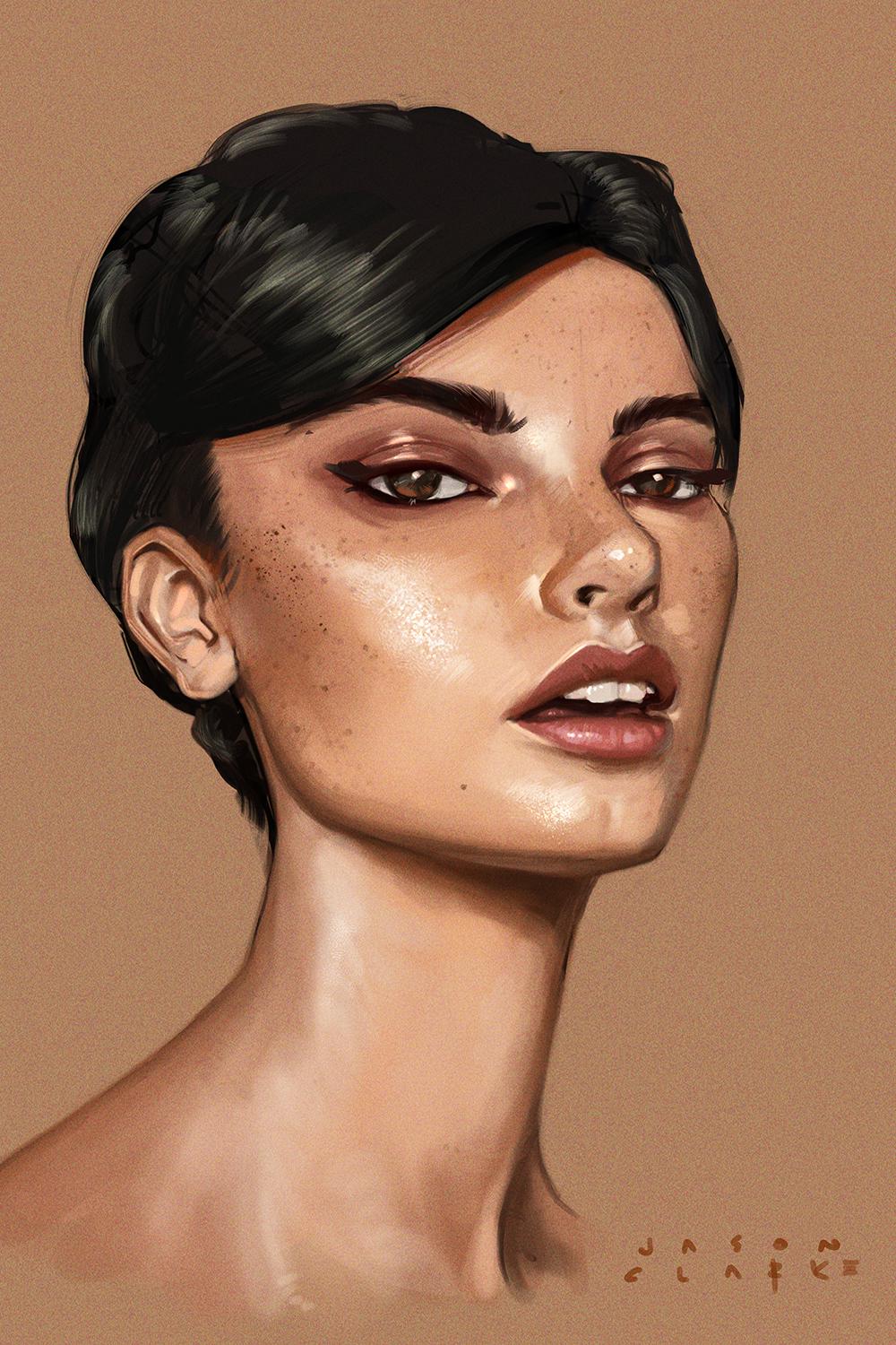 portrait study, me, digital, 2022 | Scrolller