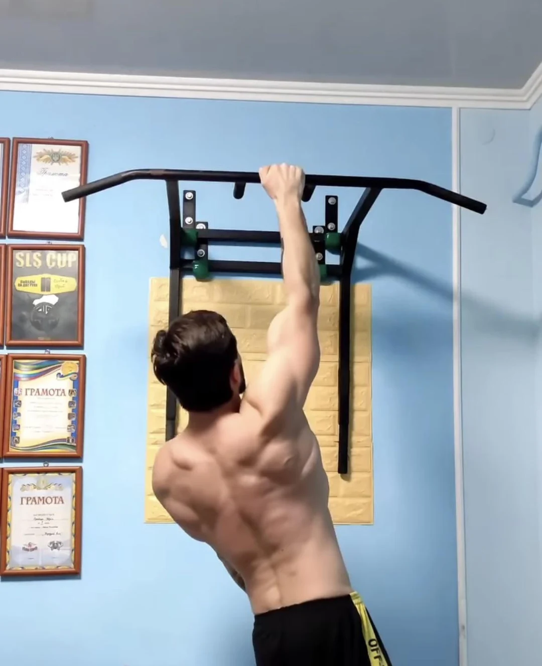 What is the thing mounted on his wall called | Scrolller