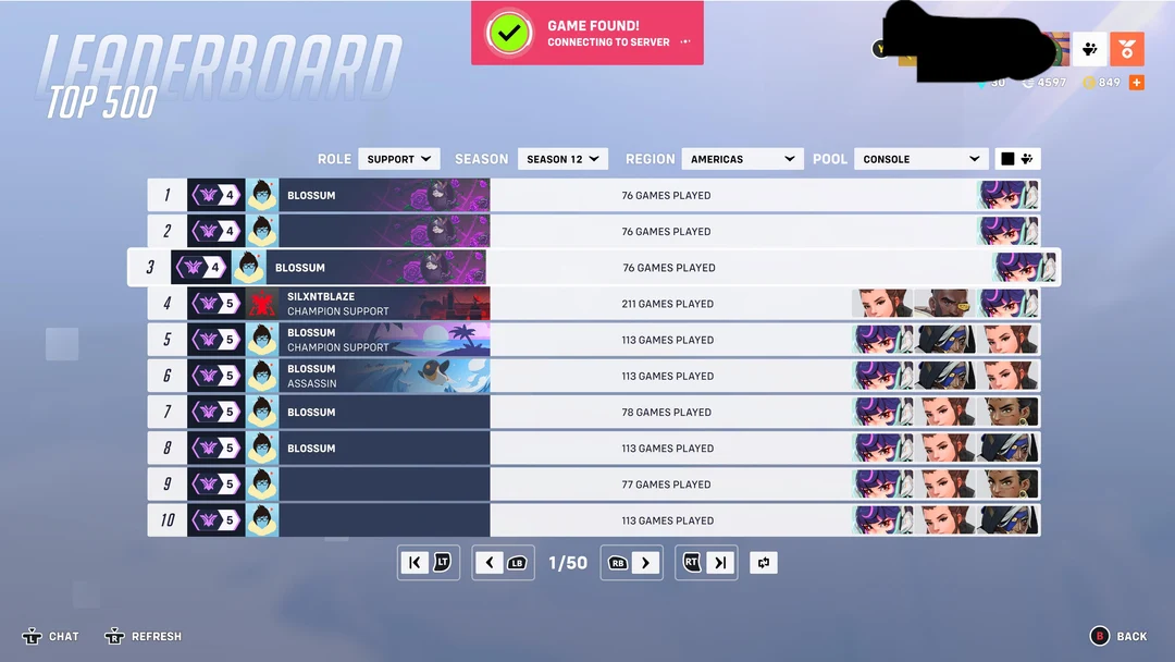 The entire top 10 support on console is basically just one lone ximmer | Scrolller