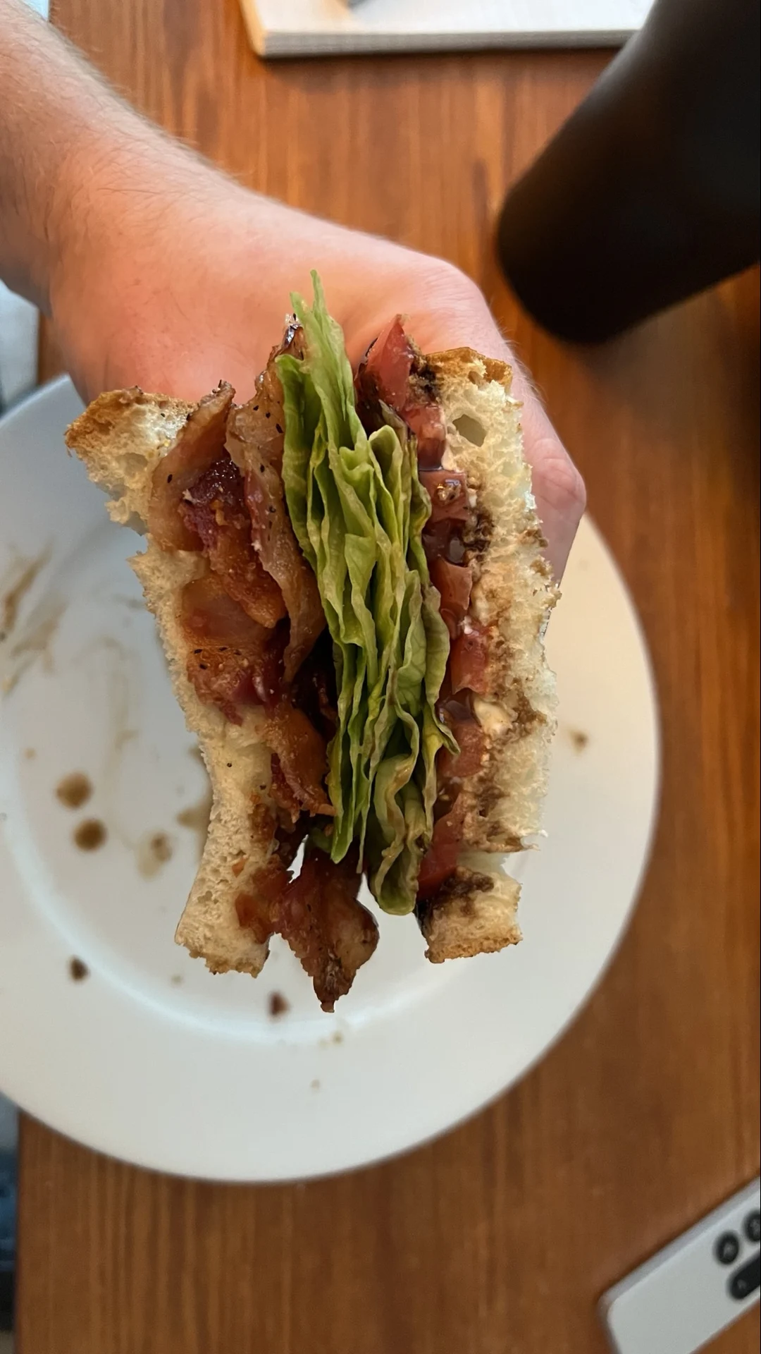Classic BLT but I drizzled balsamic on the tomatoes (local beefsteak, outstanding) | Scrolller