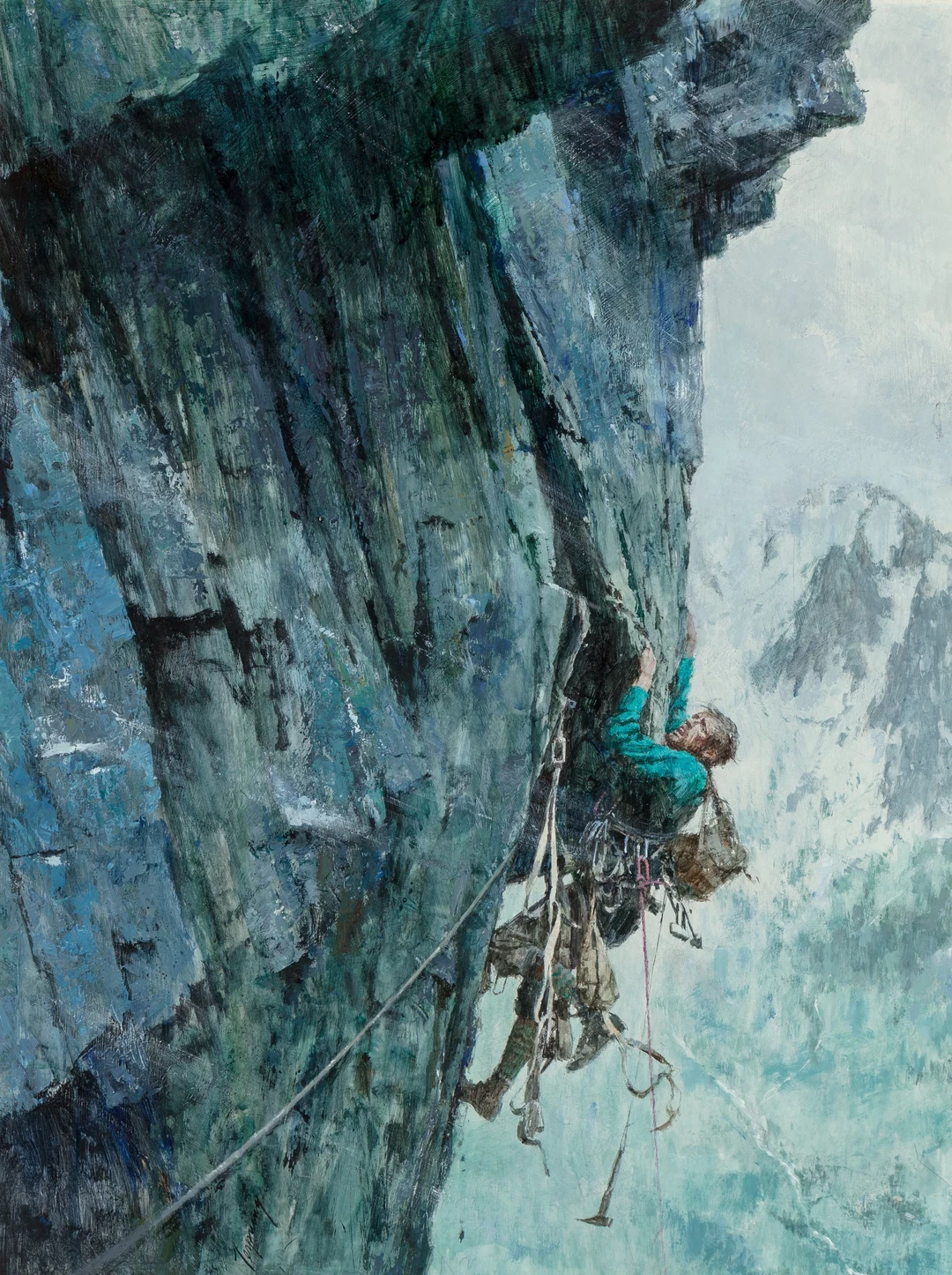 Cliff Hanger by Howard A. Terpning | Scrolller