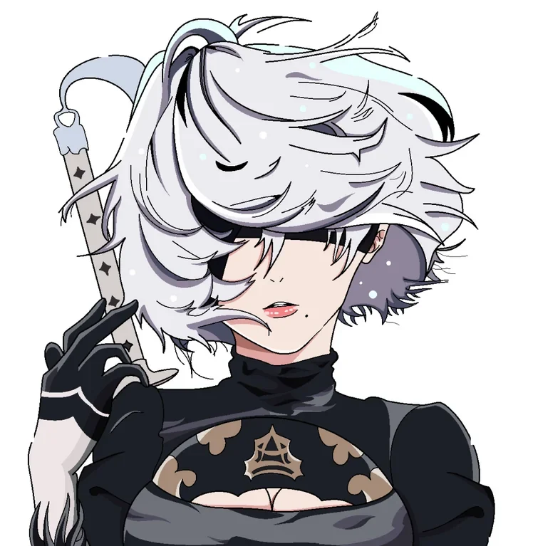 I drew 2B on ms paint by mouse yt(paint 4 fun) | Scrolller