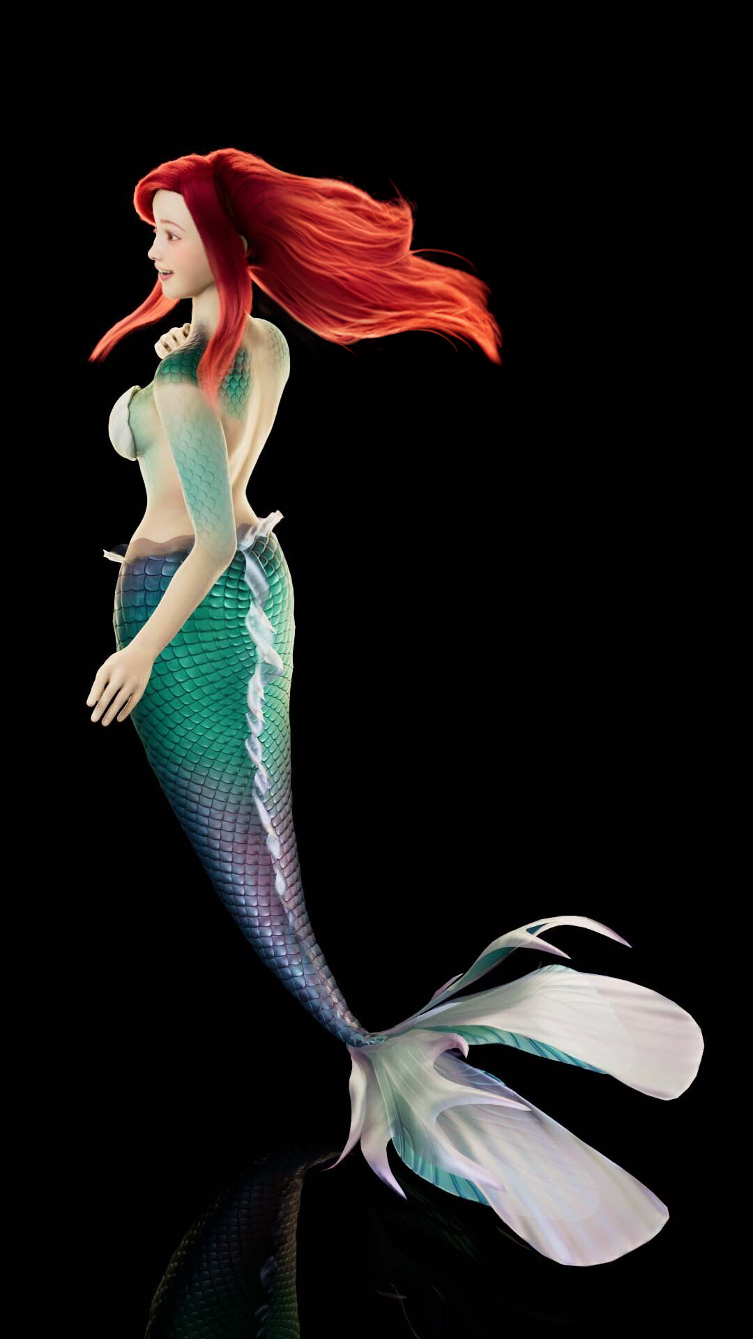 My virtual model turns into a mermaid. | Scrolller