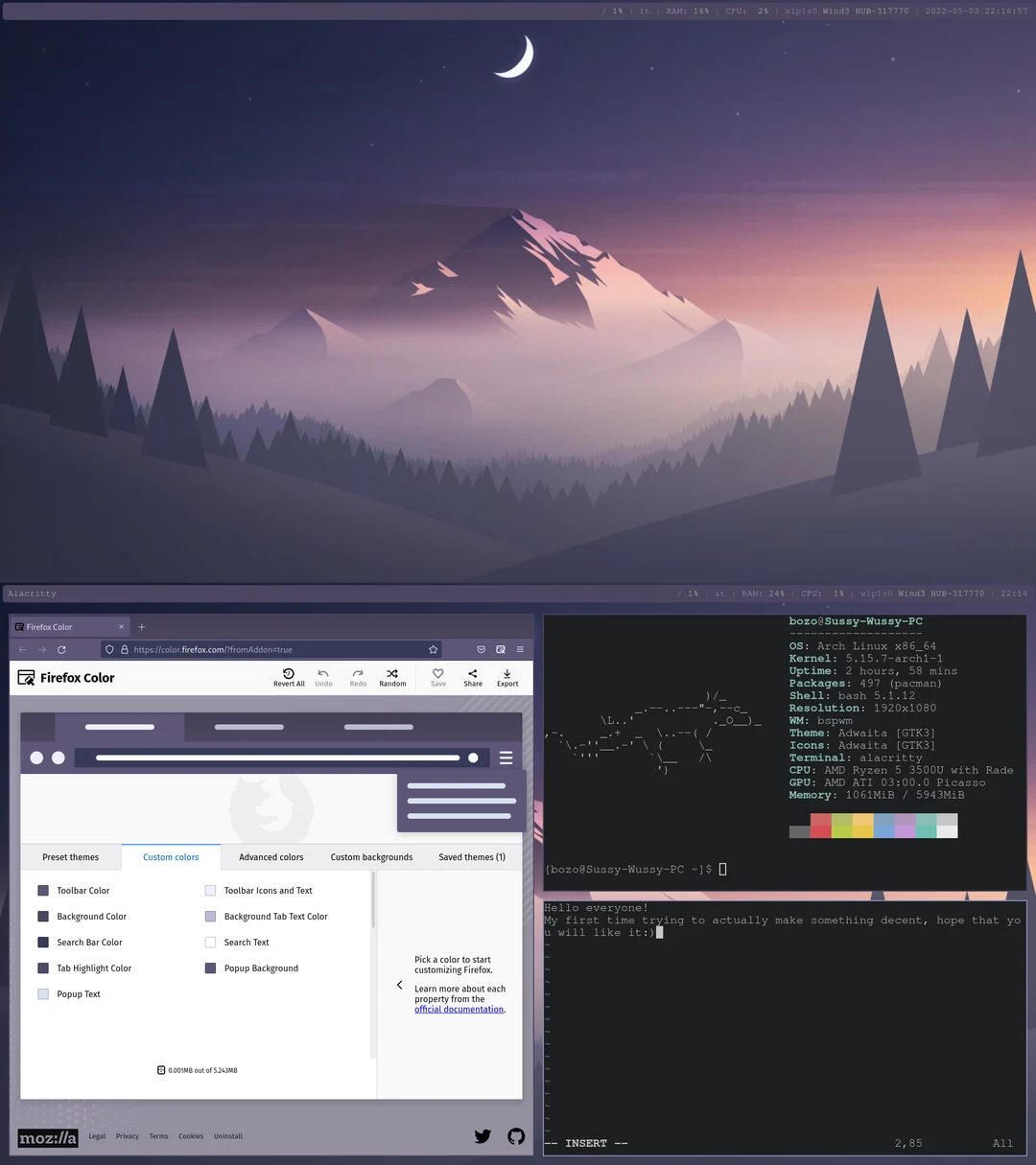 [bspwm] I like lizards btw | Scrolller