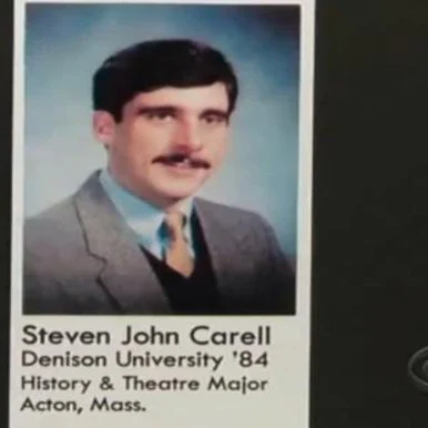 Steve Carell looking the way I picture Michael Scott looked, his first day at Dunder Mifflin ...