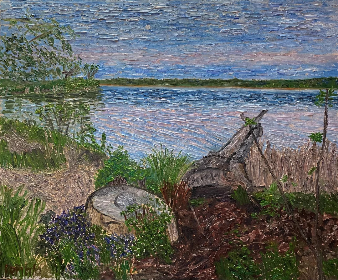 “Lake Como At Dusk”, me, oil on canvas, 2022 | Scrolller