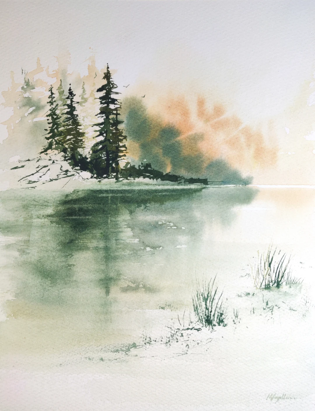 Reflections, Watercolour | Scrolller