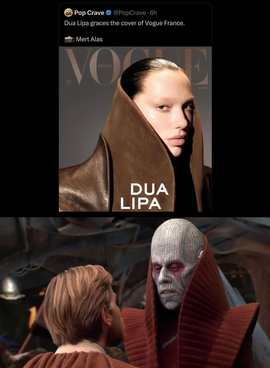 Dua Lipa looks like she's being held hostage by thousands of Battle Droids on Utapau | Scrolller