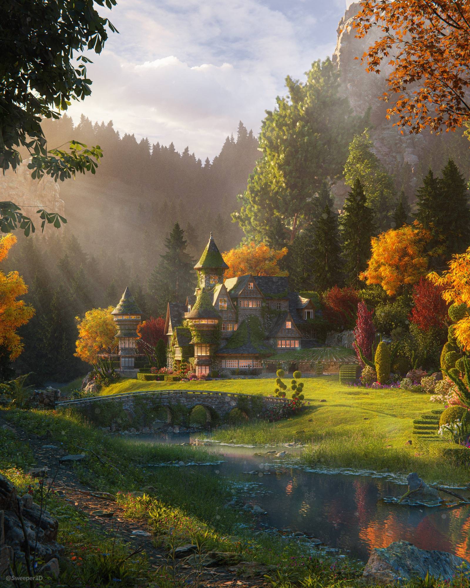 Reclusive manor (v2), by Sweeper3D | Scrolller