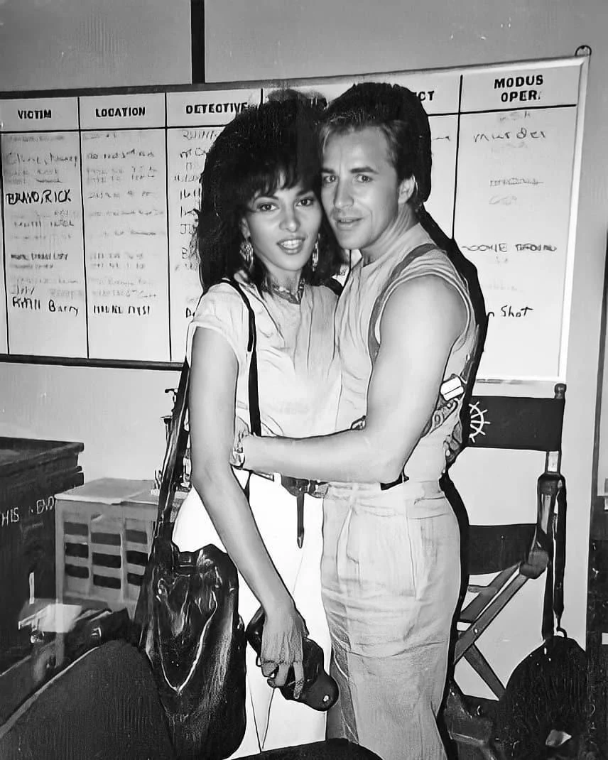 Pam Grier and Don Johnson, 1980s. | Scrolller