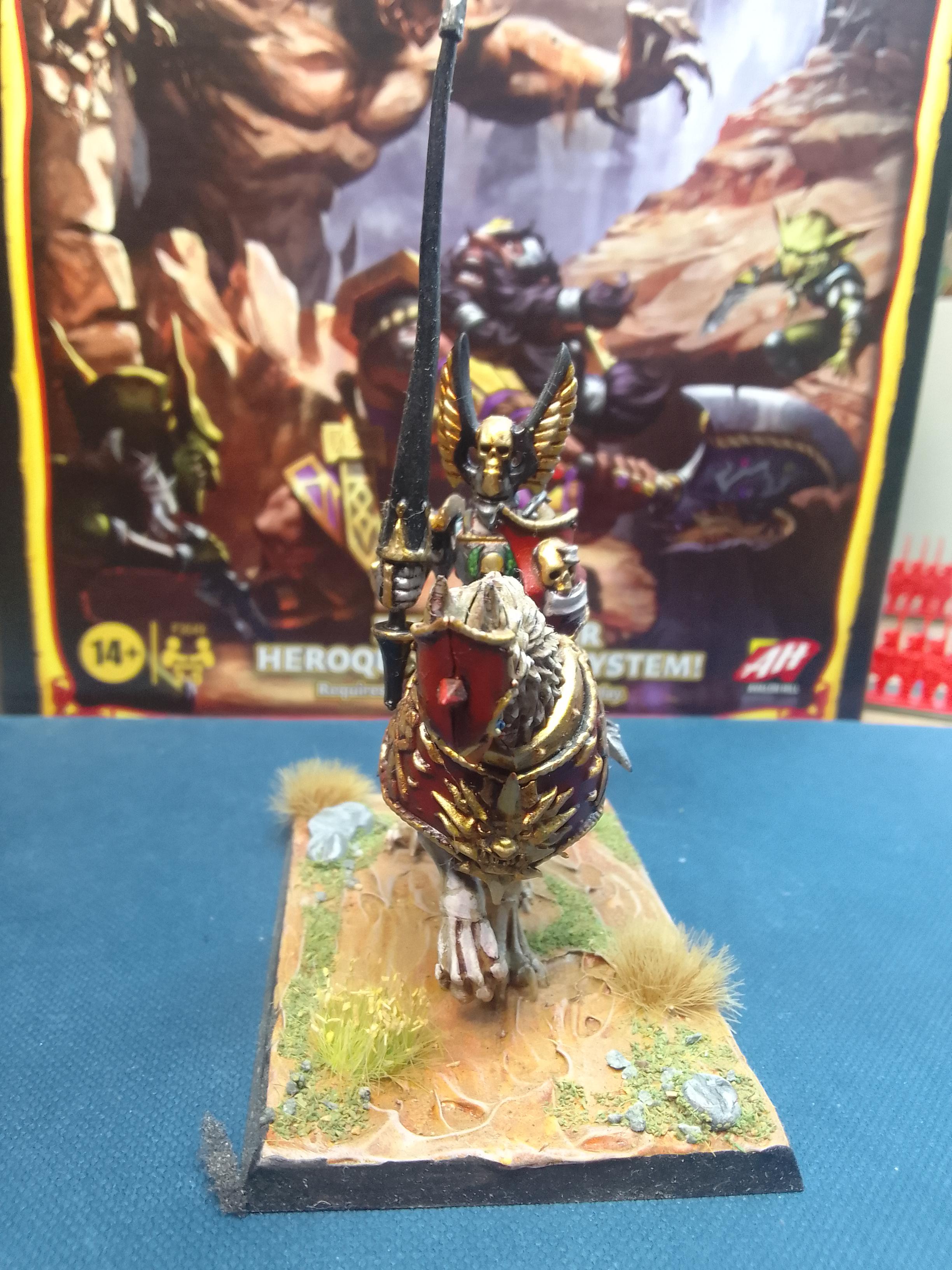 Demigryph knight with magnetic arm to swap lance and Halberd | Scrolller