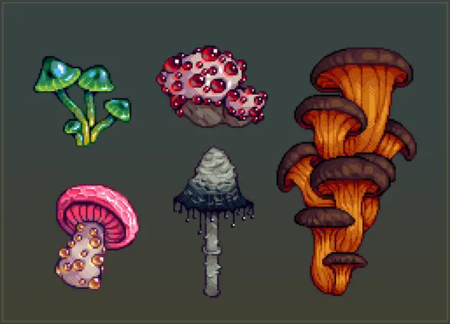 Shrooms, me, pixelart, 2022 | Scrolller