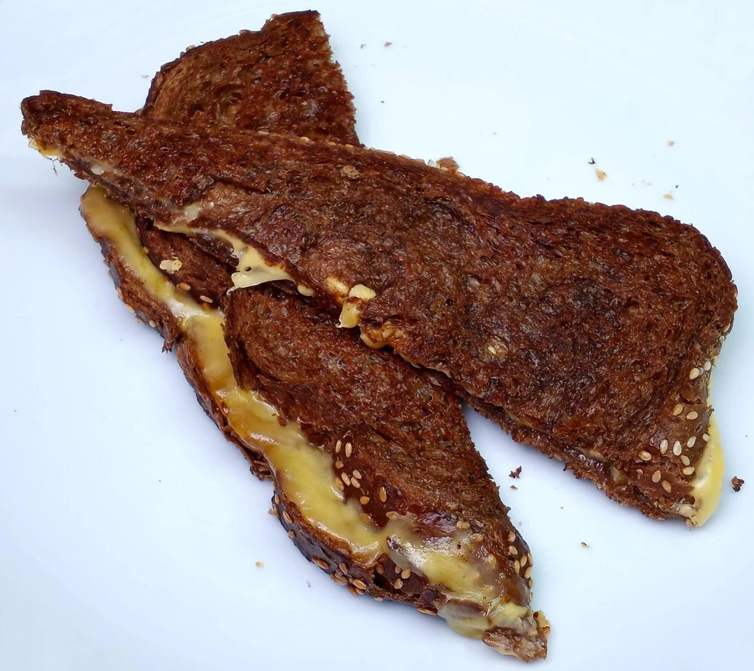 Double Gouda and Double Deluxe American on Soft Pumpernickel Rye | Scrolller