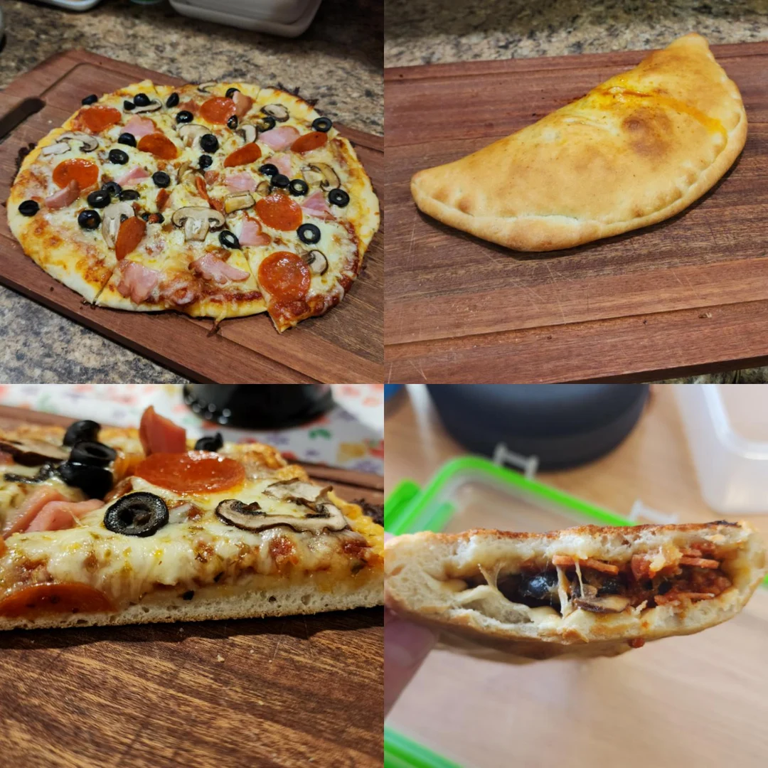 Pizza and calzone from frozen dough. | Scrolller