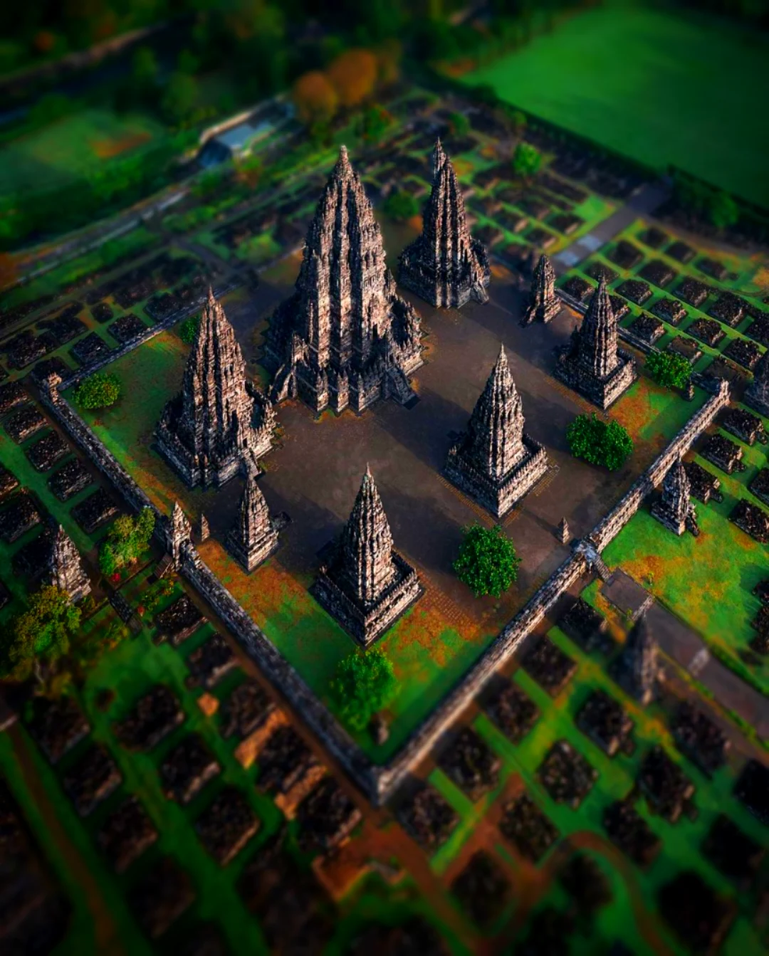 Tilt-shift of Prambanan temple | Scrolller