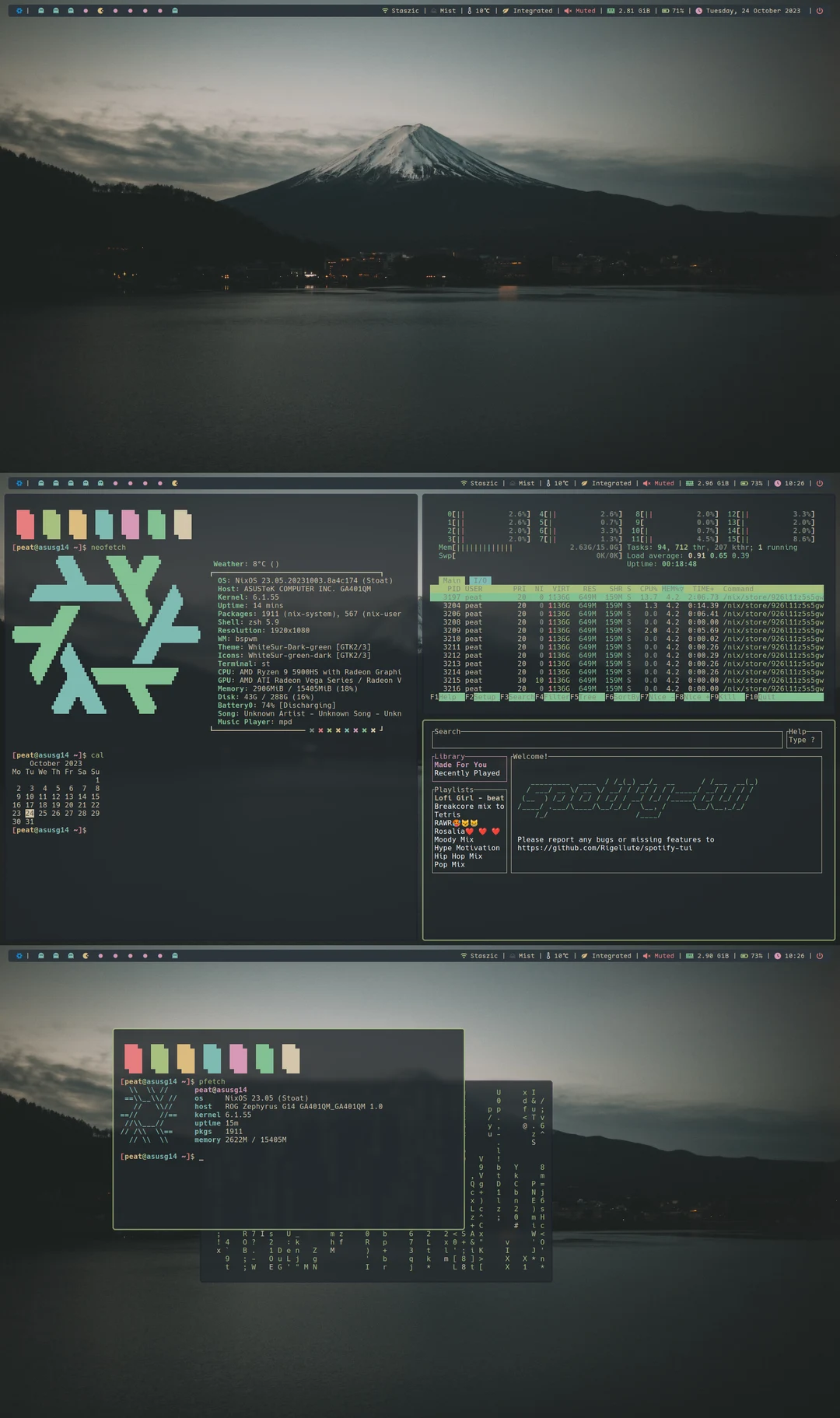 [BSPWM] I love everforest 💚 | Scrolller