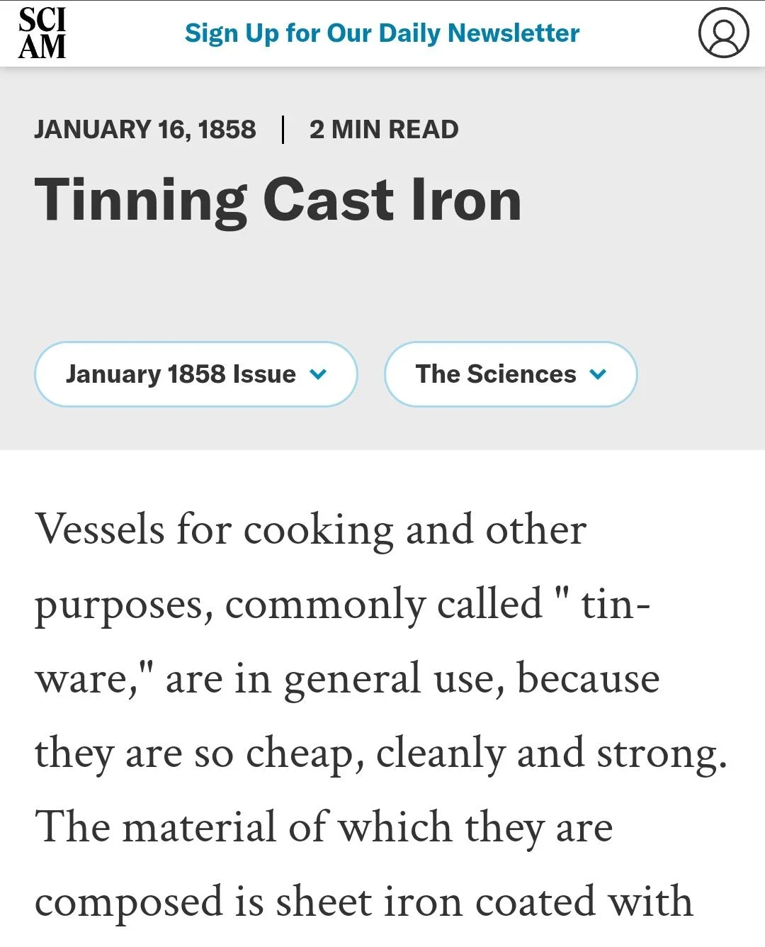 Tinning Cast Iron? | Scrolller