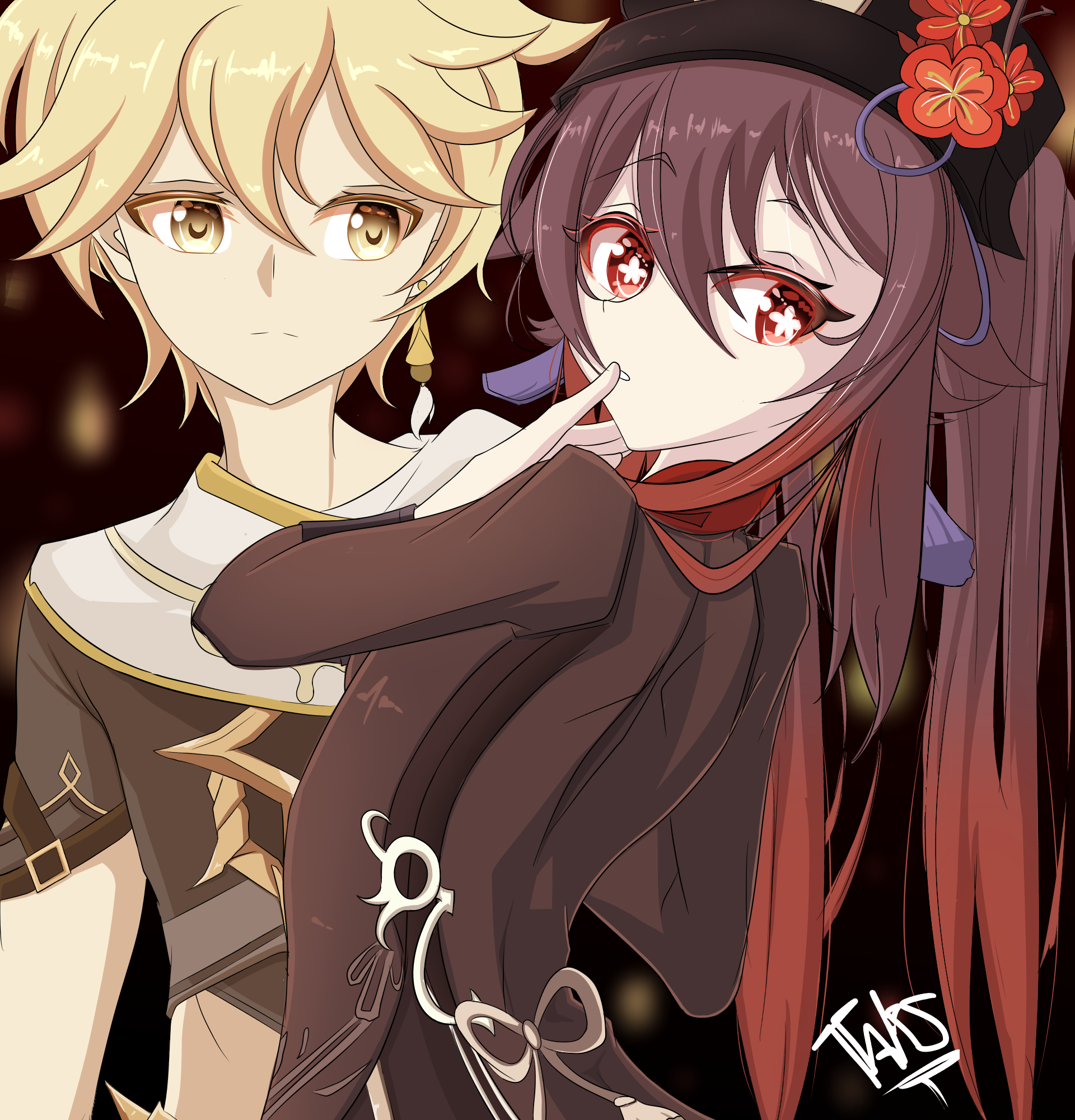 Hutao and aether (fanart) Genshin Impact | Scrolller