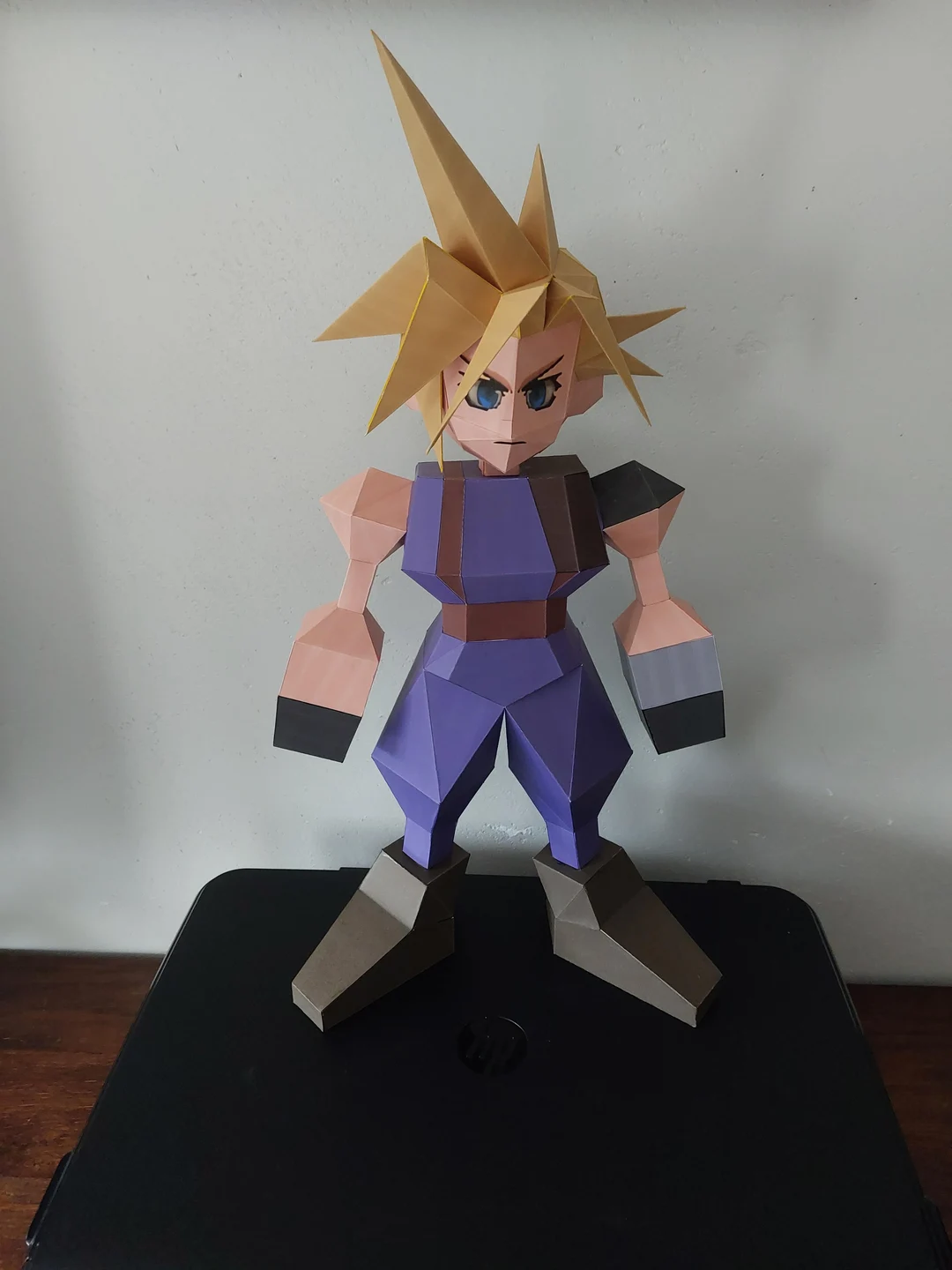 PS1 Cloud papercraft cut, folded and assembled by me. Can't wait for Rebirth ! | Scrolller