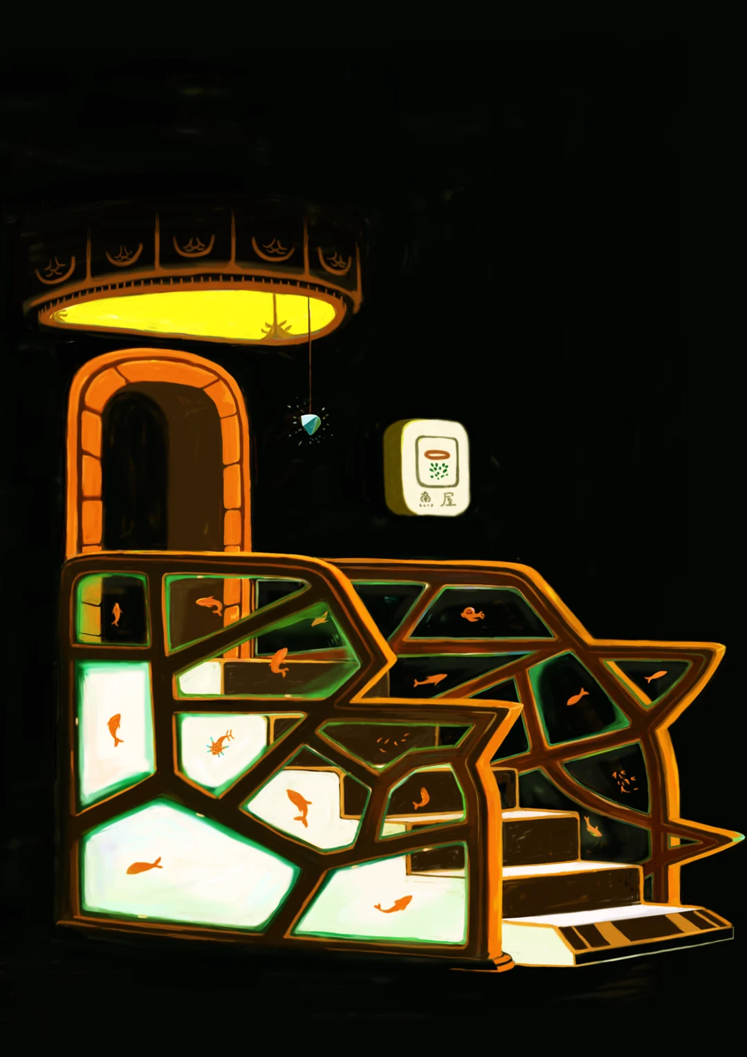 Glass handrail, ko(me), Digital, 2024 | Scrolller