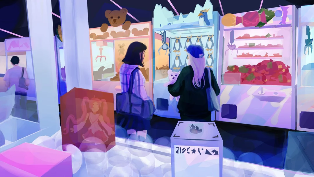 Claw Machine Scene, Me, Digital painting, 2022 | Scrolller