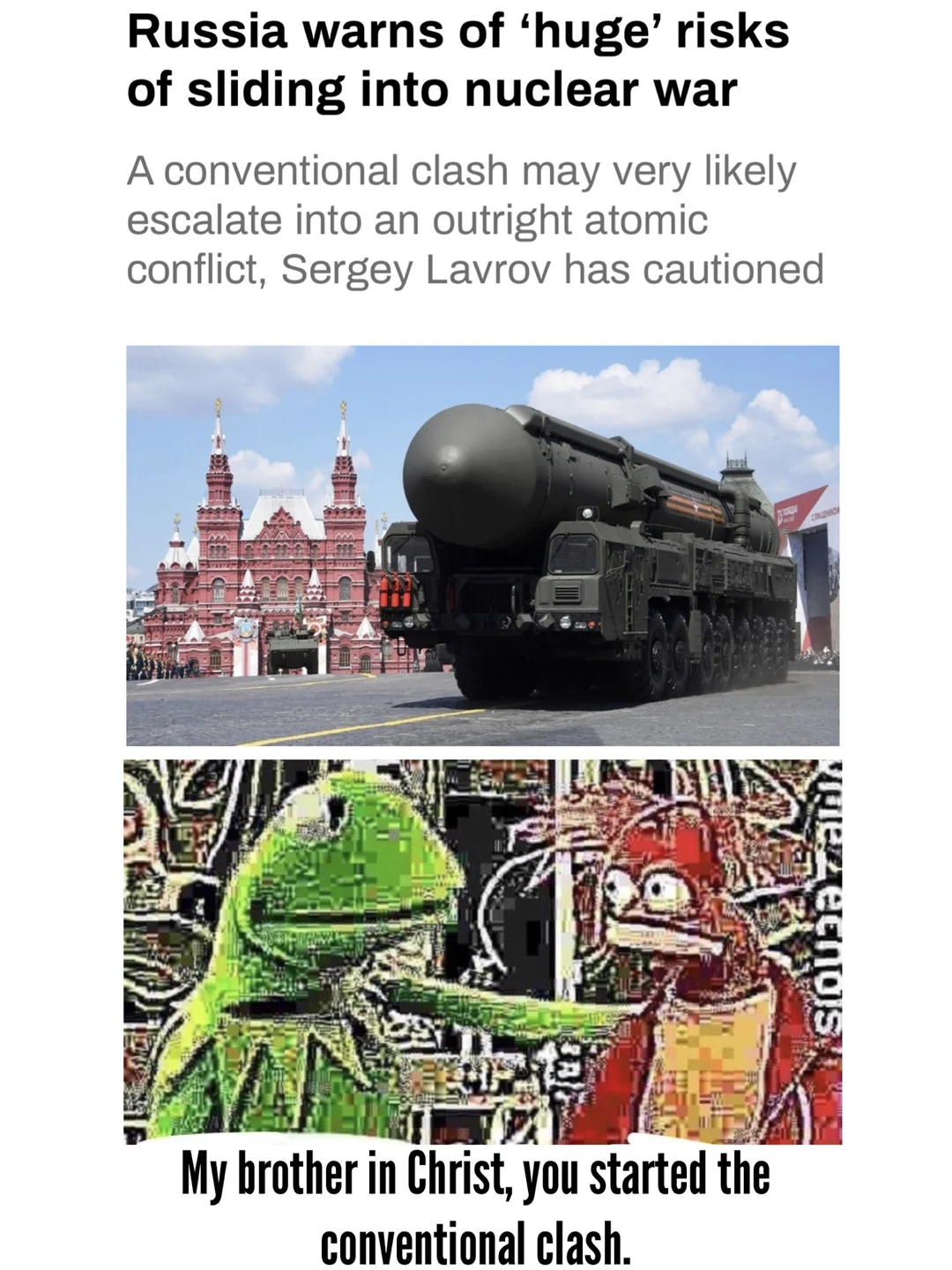 Translation: “If you fight back, we’ll nuke you!” | Scrolller