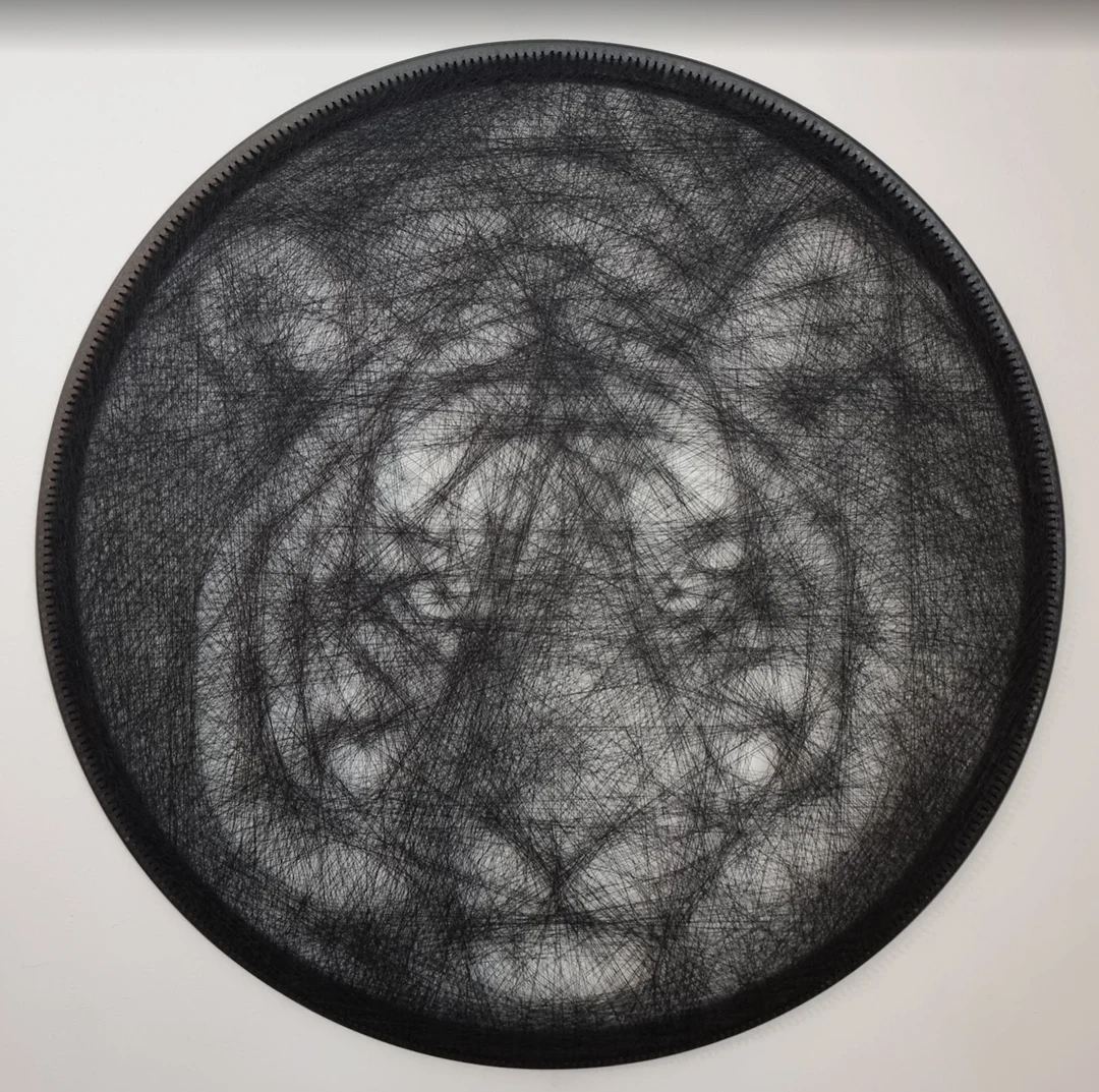 Tiger, tatw0 (me), thread, 2023 | Scrolller