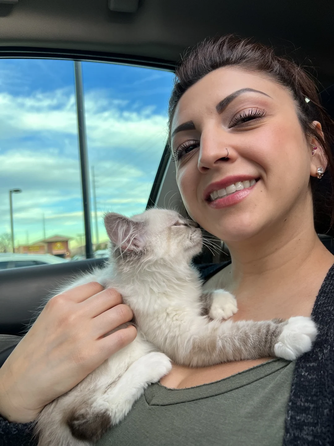 Waiting For The Vet And Loving His New Mommy Daddy Scrolller