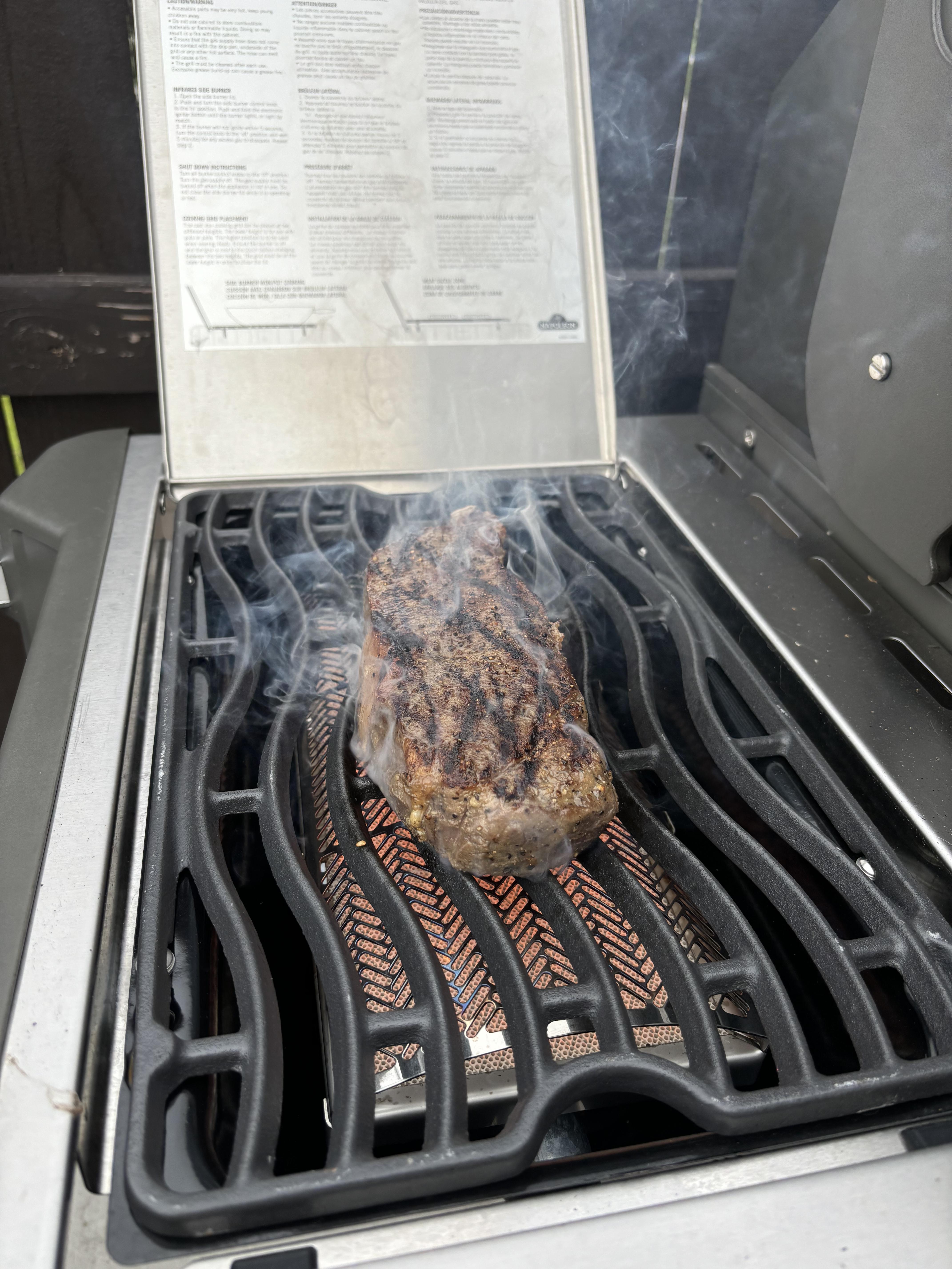 First time using the IR burner on my new grill to sear a steak! | Scrolller