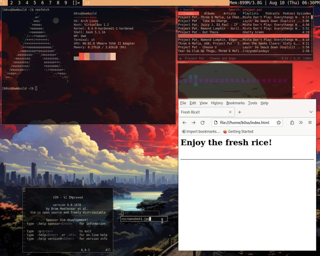 Yet another [dwm] rice | Scrolller