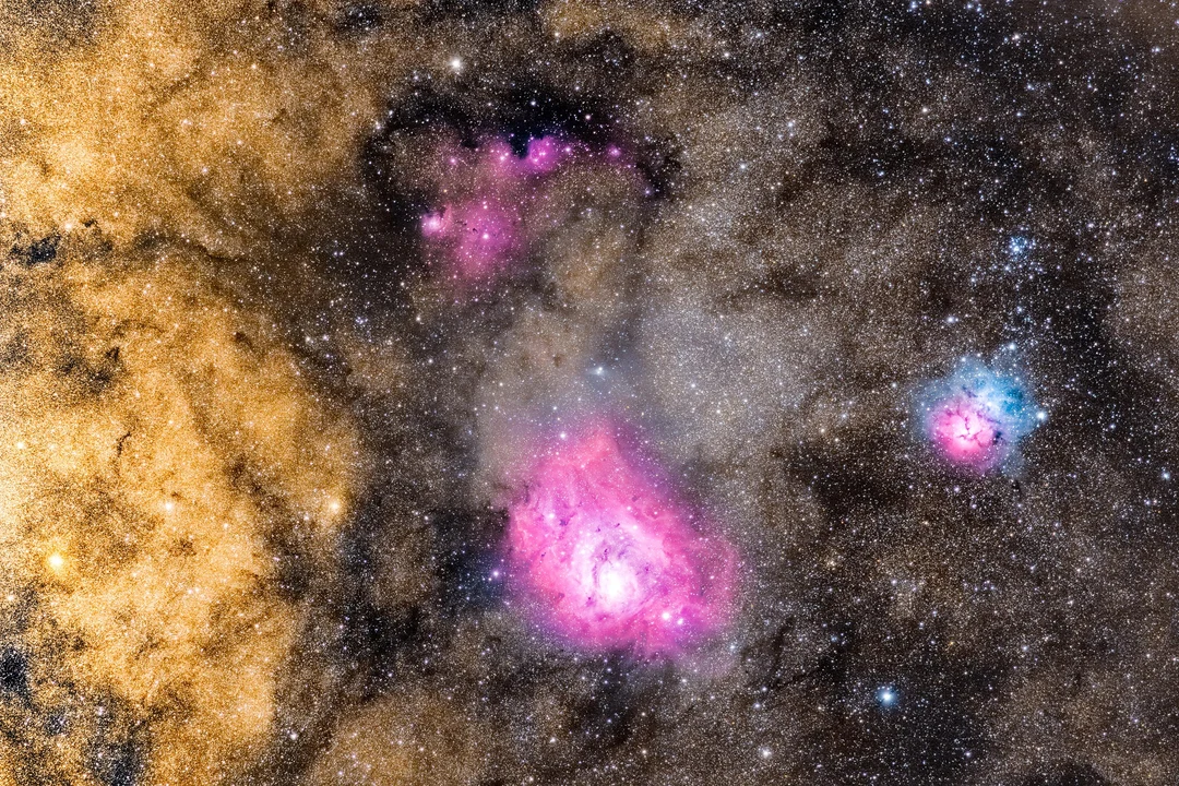 My favorite image of the Lagoon and Trifid nebulae from Central Florida! | Scrolller