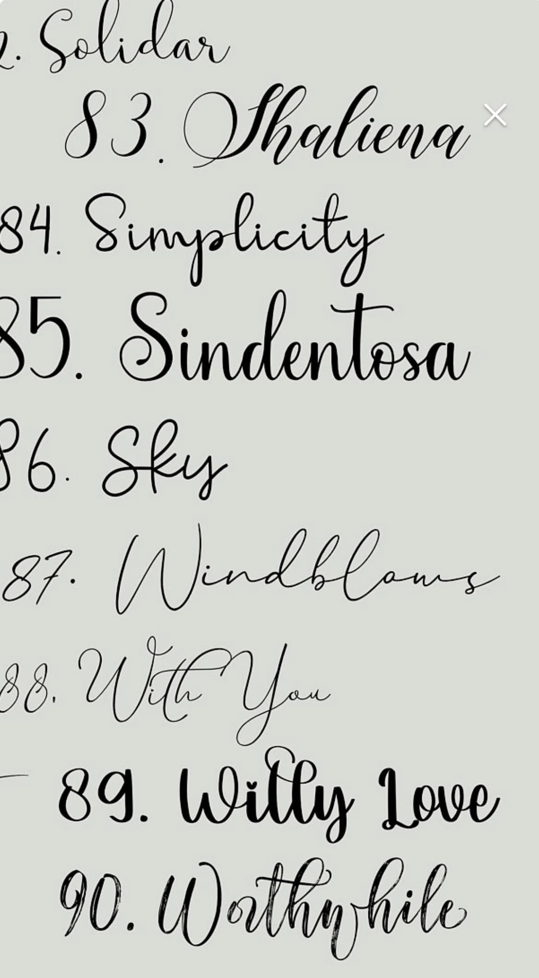 Font name | Scrolller