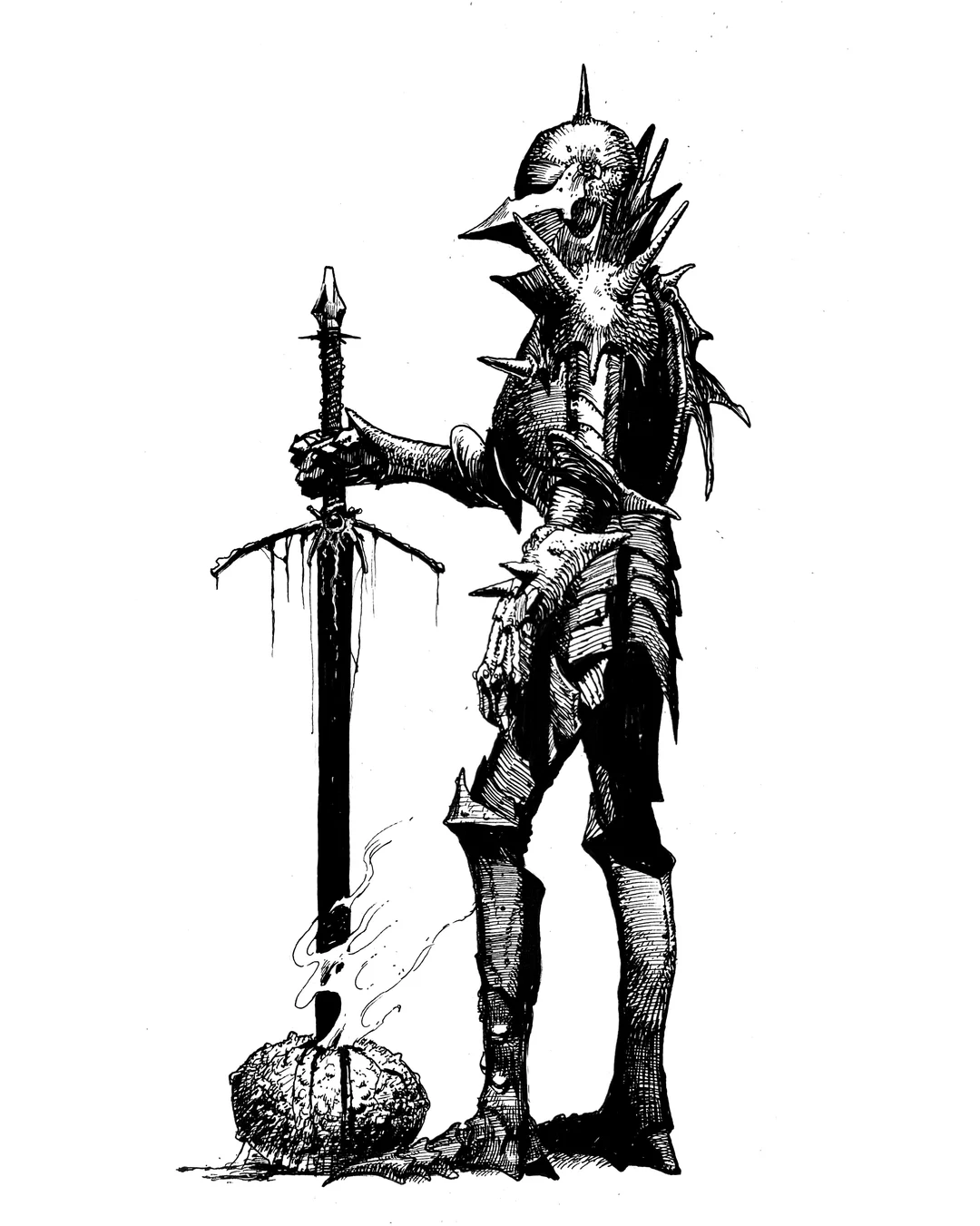 Dragonslayer, me, ink, 2023 | Scrolller