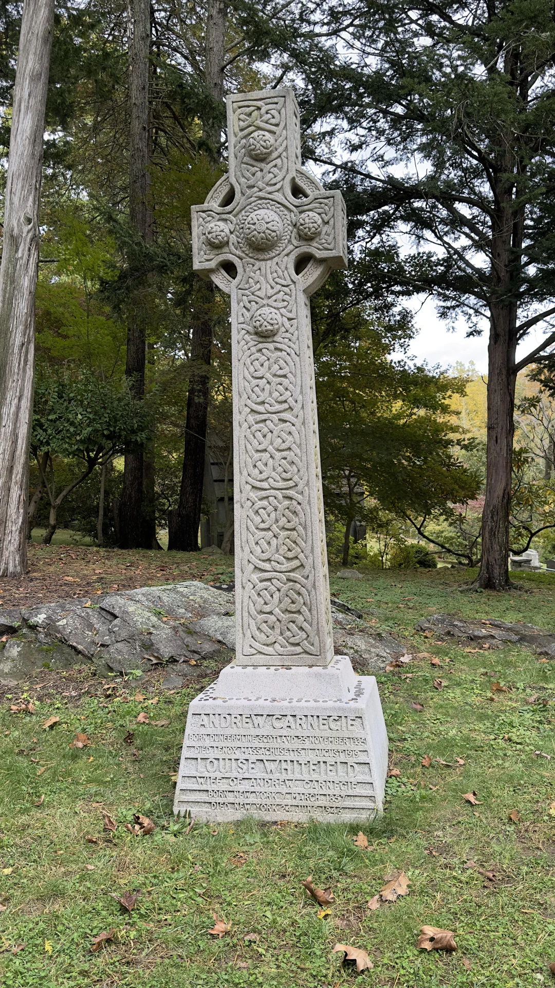 Celtic Cross at Andrew Carnegie’s grave at Sleepy Hollow Cemetery | Scrolller