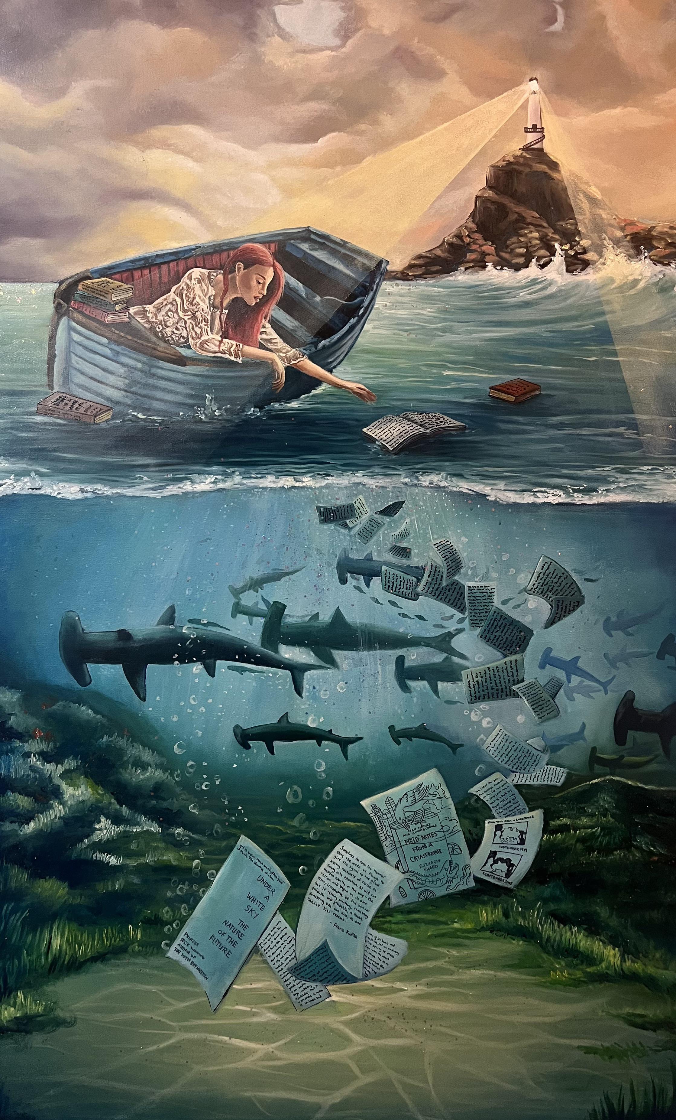 The Drowning of Knowledge, Me, Oils, 2022 | Scrolller