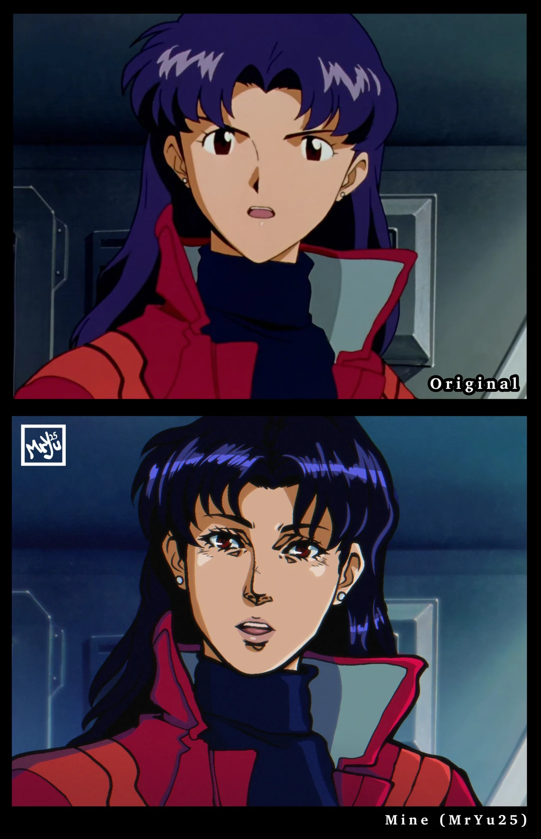 Misato Katsuragi - Screenshot Redraw (in my own style) | Scrolller
