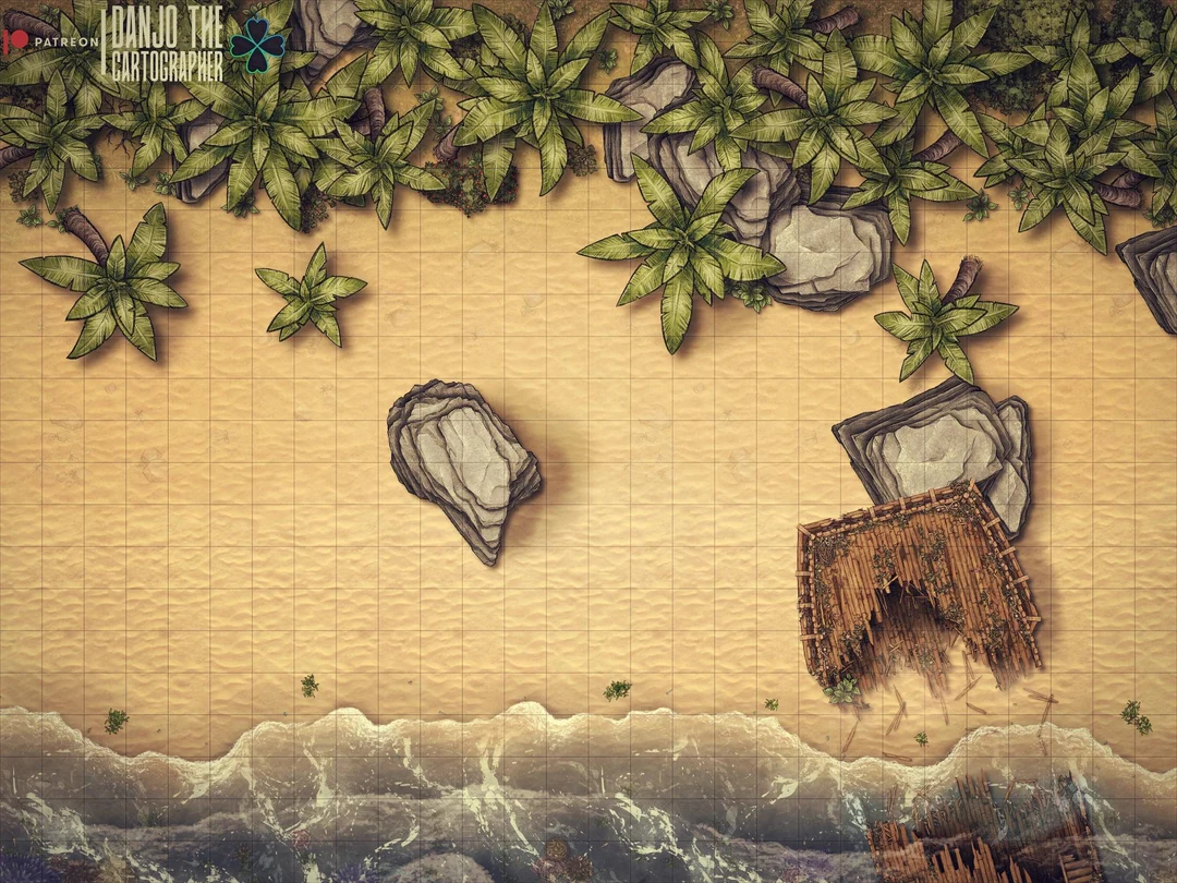 Shipwreck Shore [28x21] [OC] [Art] (free) | Scrolller
