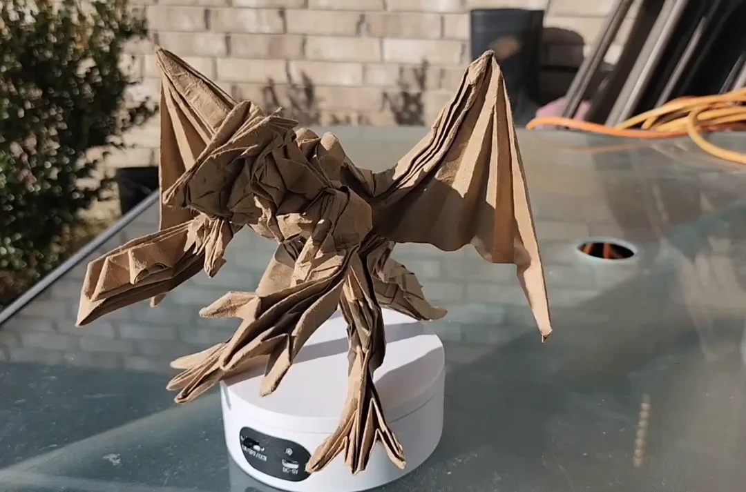 Origami Blue Eye White Dragon that I made | Scrolller