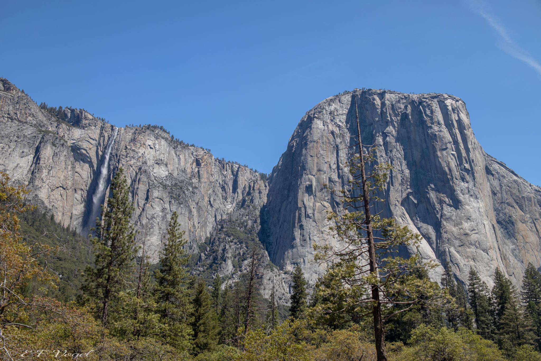 Ribbon falls & El Capitan, Yosemite CA. | Scrolller