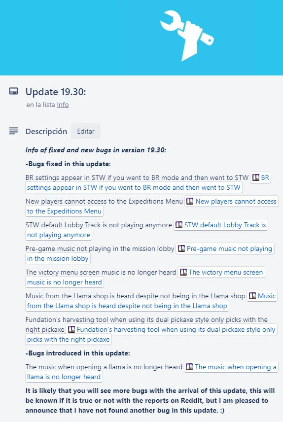 Info of fixed and new bugs in version 19.30: | Scrolller