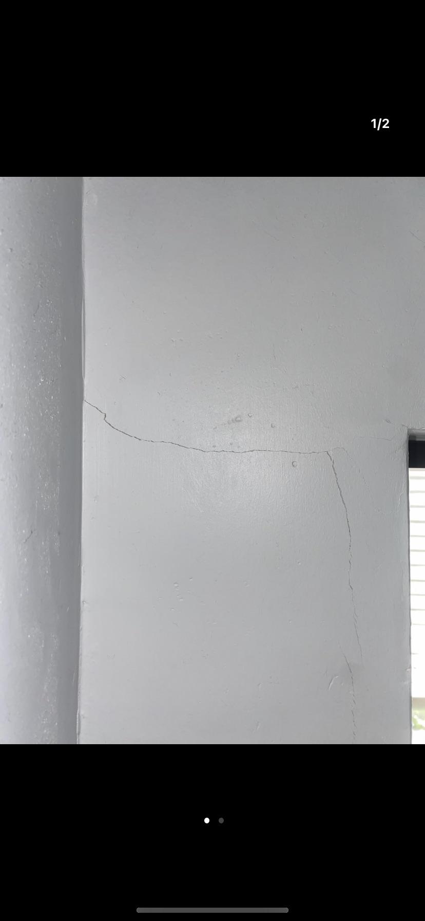 Normal settling and just repaint or foundation issue? | Scrolller