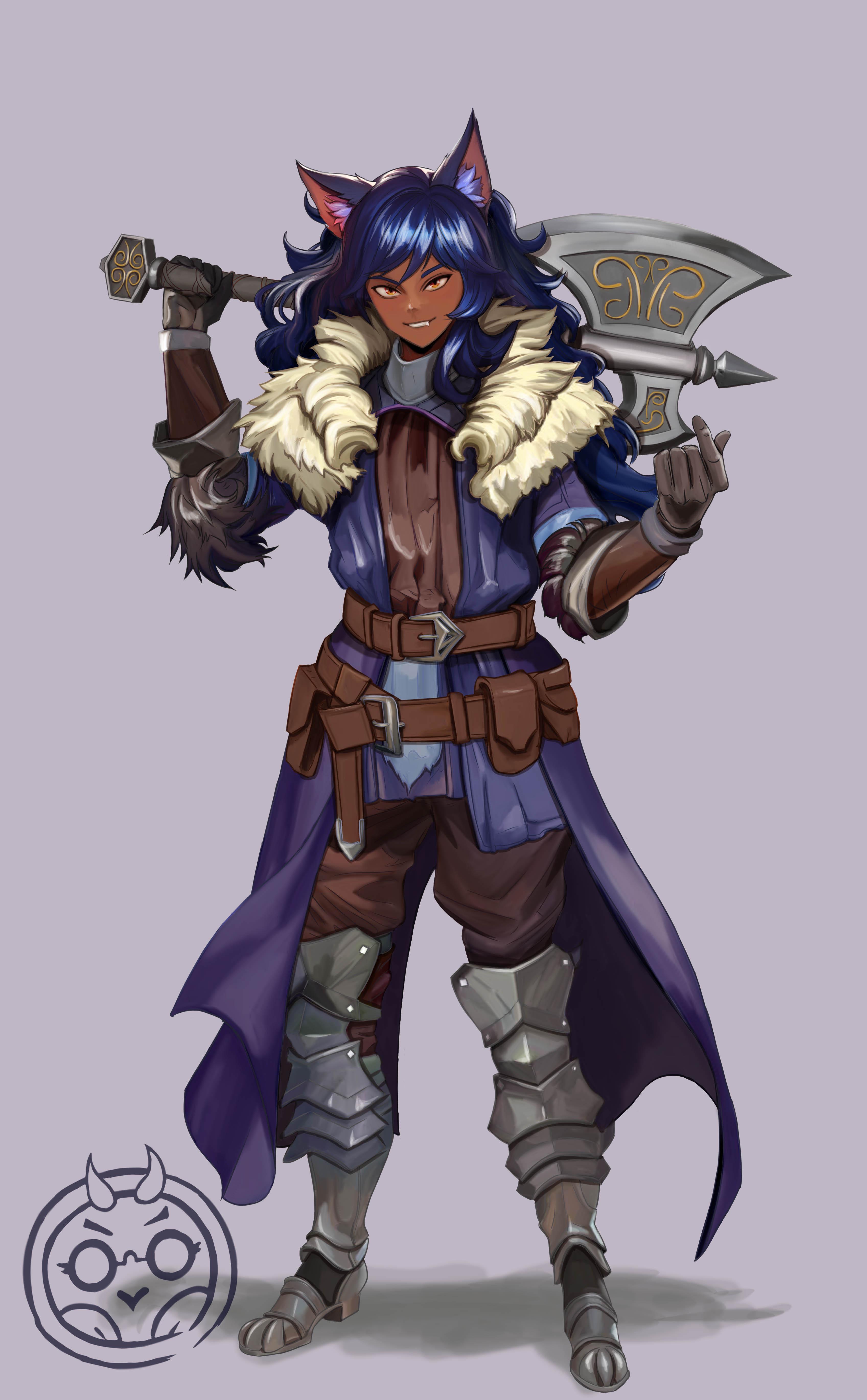 OC wolf femboy barbarian [commission] | Scrolller