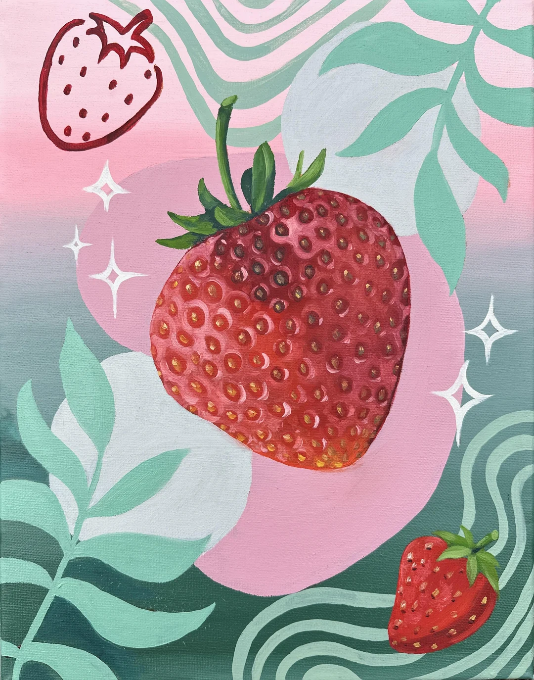 Discover more like Art: Strawberry Fields, BroussardStudio/me, Oil on Canvas, 2023 and Related ...