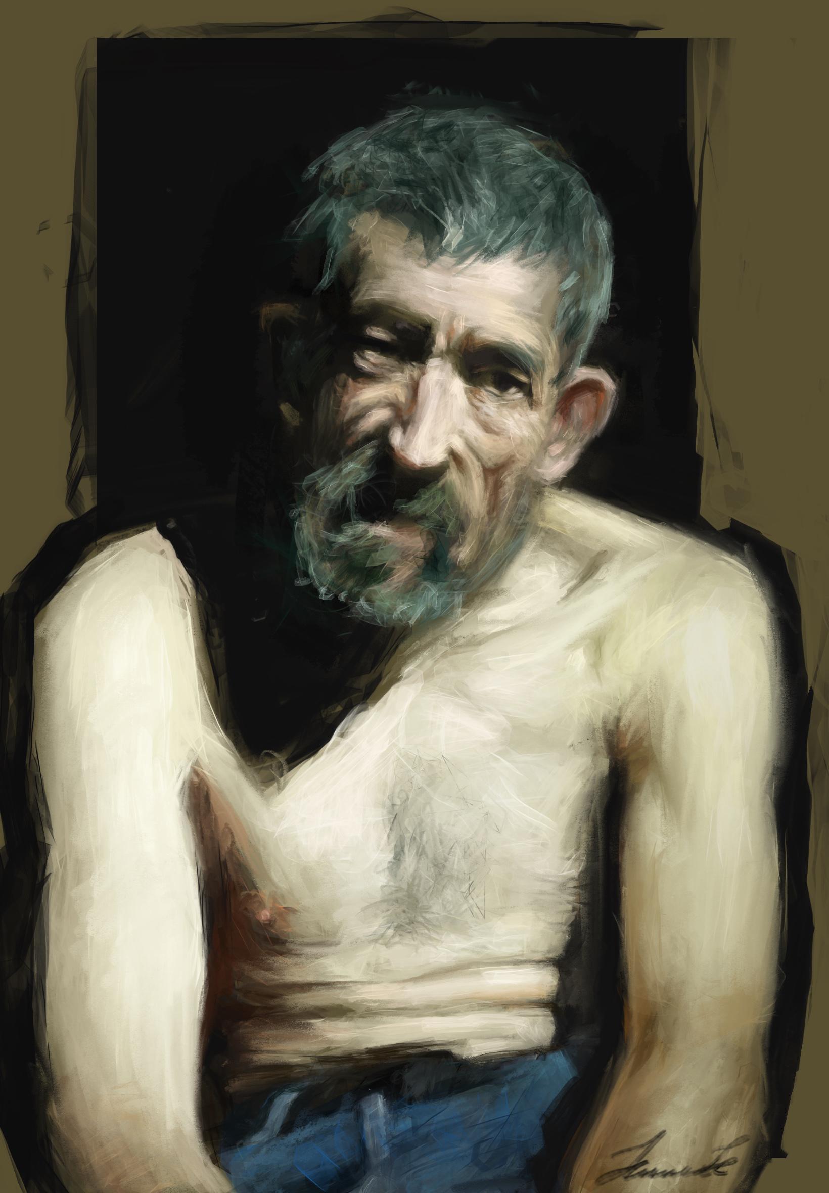 Shirtless dude, me, Procreate, 2023 | Scrolller
